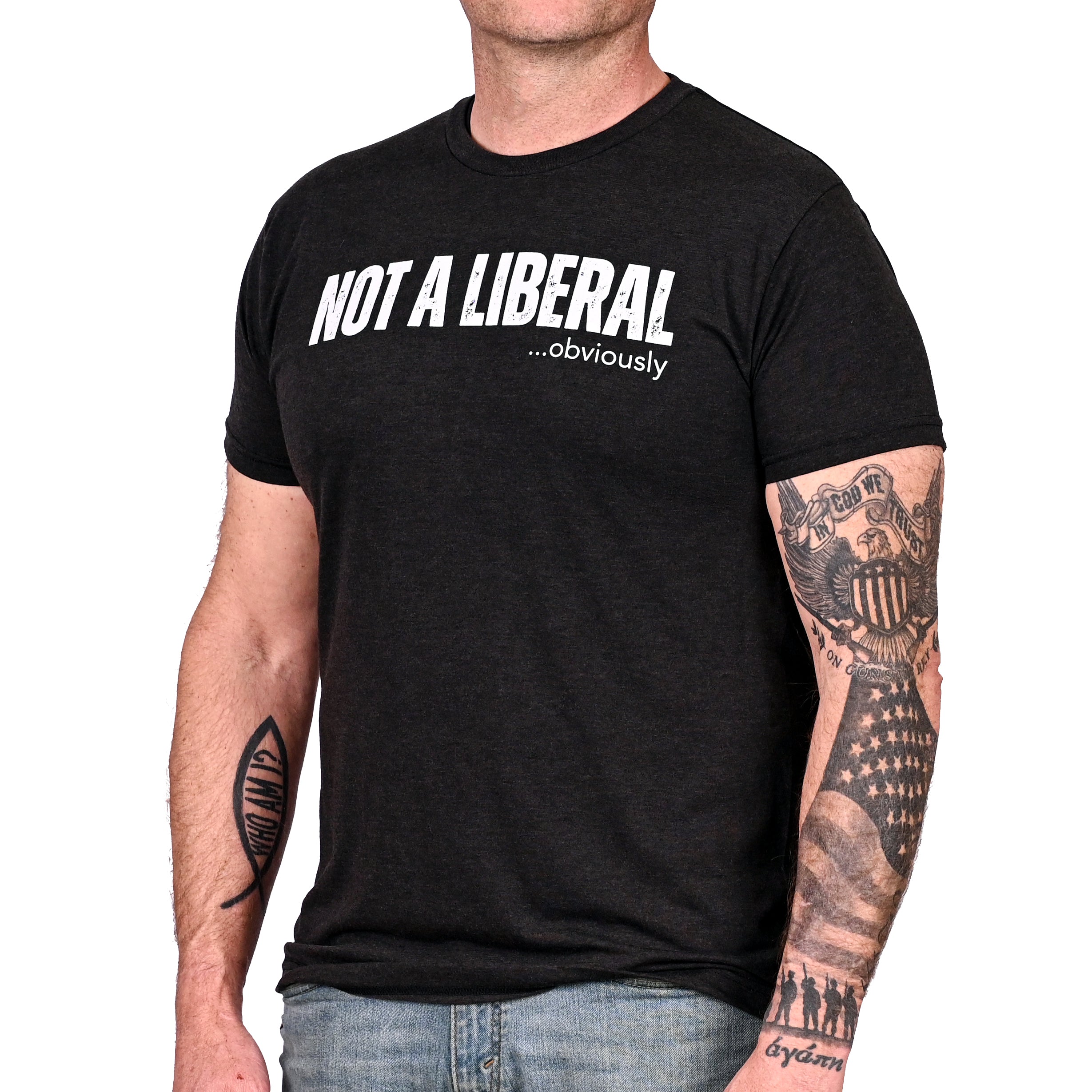 Men's Not A Liberal (Obviously) Patriotic T-Shirt | Freedom Fatigues
