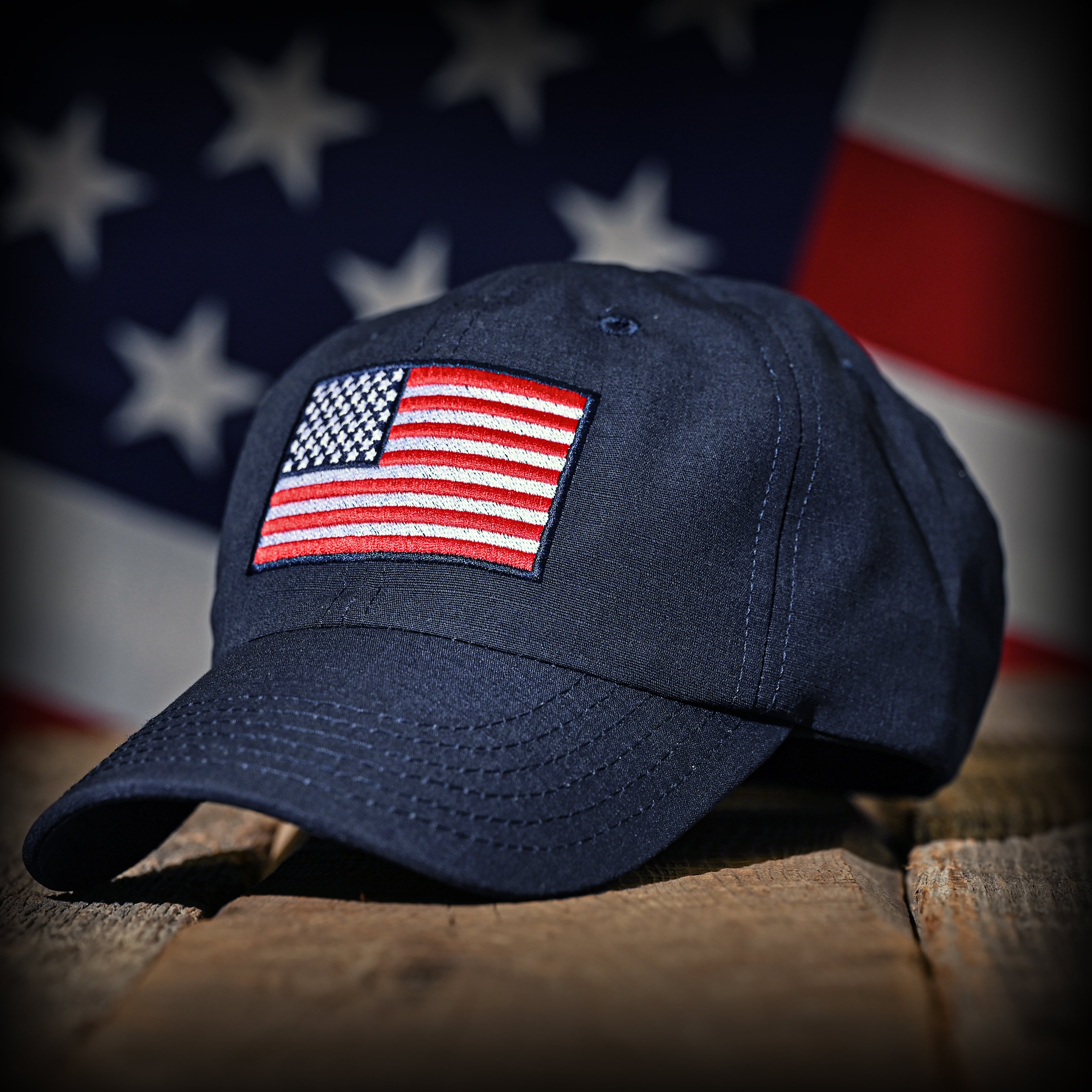 Navy Ripstop Full Fabric American Flag Hat | Made in America | Freedom ...